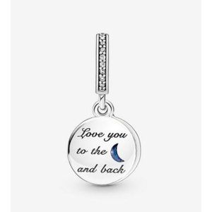 Pandora | Jewelry | New Pandora Love You To The Moon Back Double Dangle ...